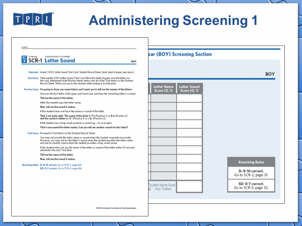 Unit 3. How and When Do We Administer the TPRI in Grade 1? | Texas Gateway